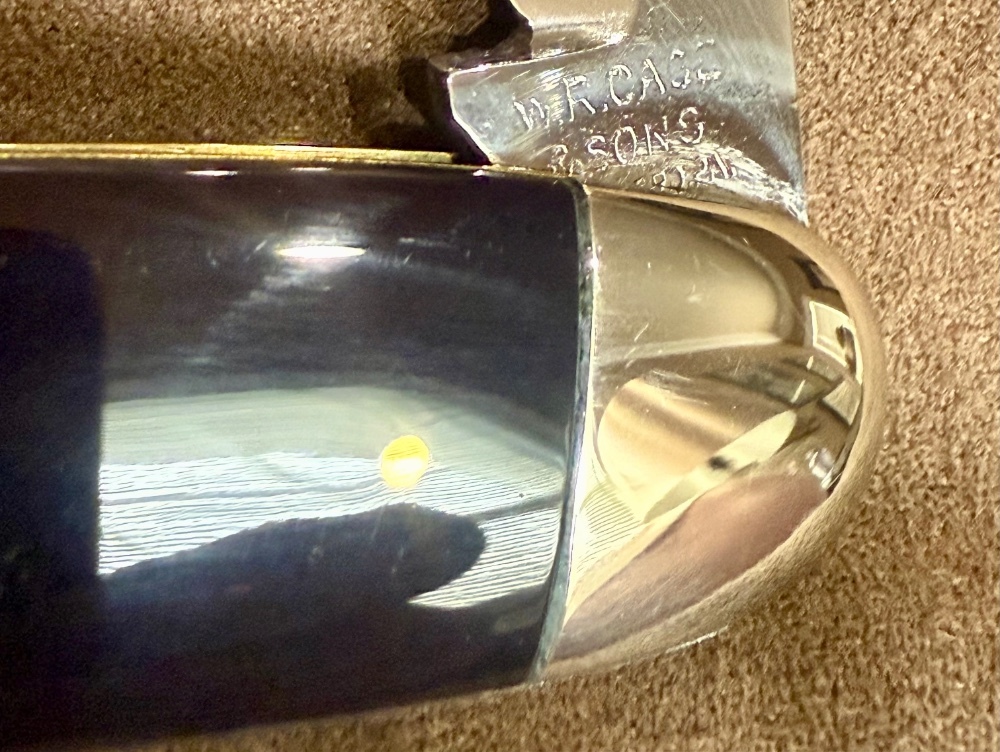 WR Case and Sons 1904-1915 Large Lady Leg B1097 Navy Blue Scales Pocket ...