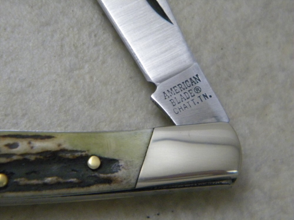 American Blade Chatt TN AB-25 Stag Mini Muskrat Knife