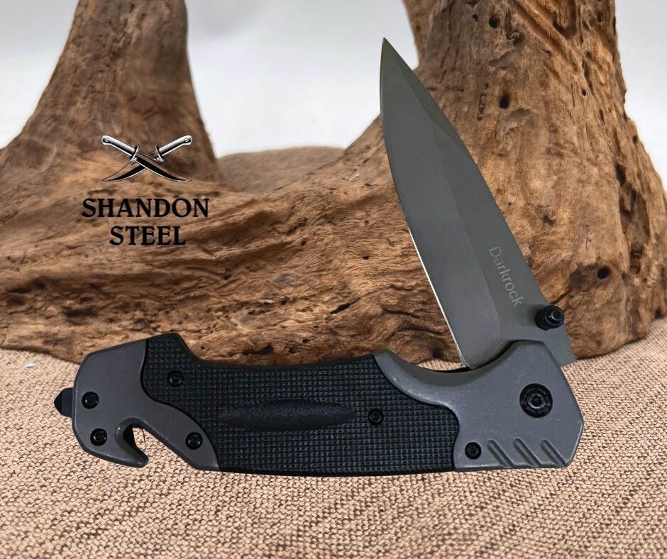 Drop Point 2-TONE SPRING ASSISTED FOLDING POCKET KNIFE Assisted Knives (78)