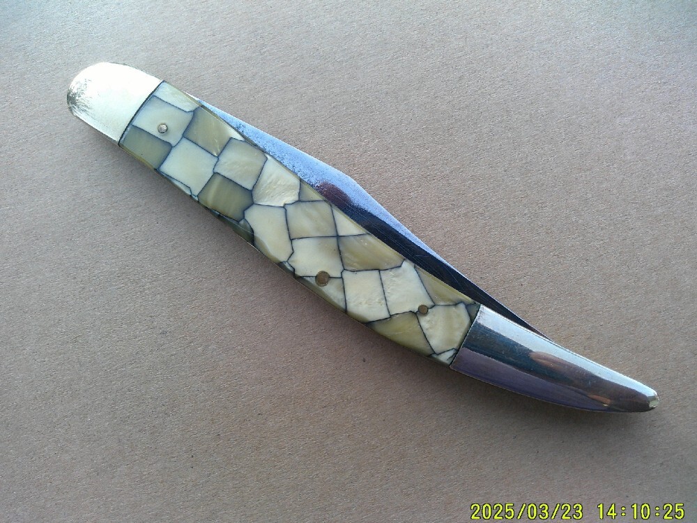 Vintage Imperial Toothpick Solid Bolsters Great Celluloid Handle 5"