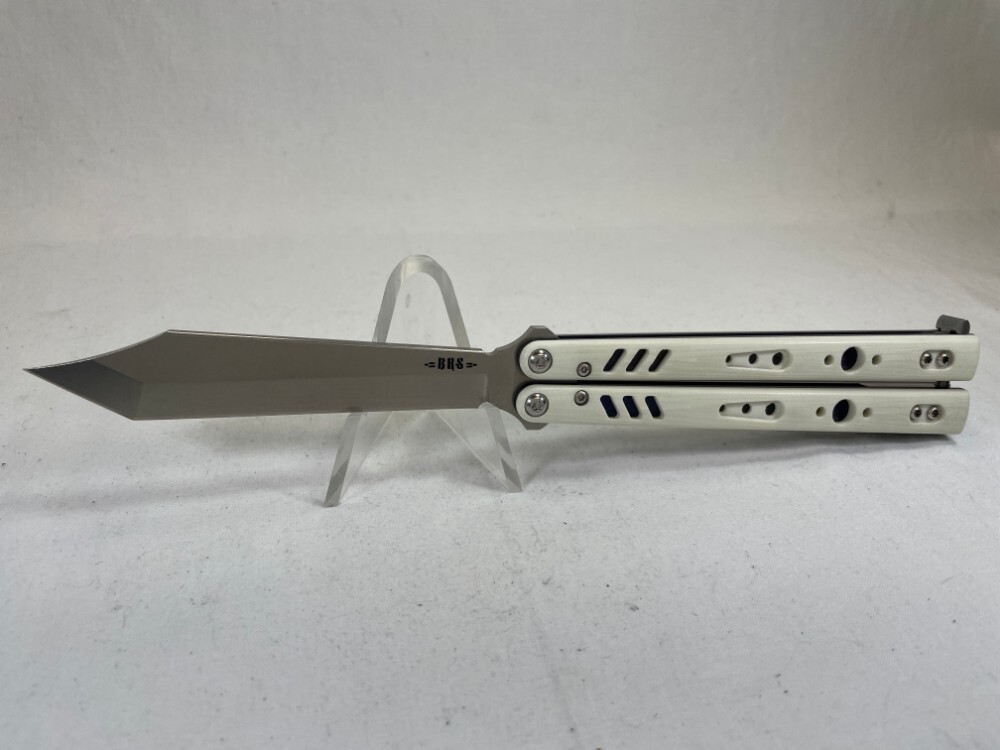 BLADE RUNNER SYSTEMS(BRS) Premium Replicant White Balisong Butterfly w ...