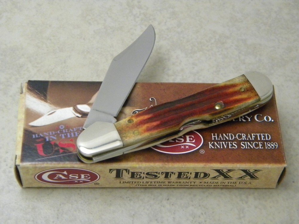 Case XX USA 10 Dot (2010) R51749L Second Cut Stag Mini Copperlock Knife NIB