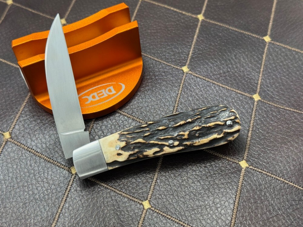 SACRED BEAR "TORY UTT" CUSTOM STAG SWAY BACK CPM 154 KNIFE