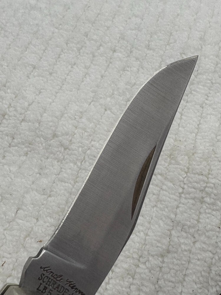 Schrade Uncle Henry USA LB5 1 Blade Lockback Pocket Knife w Sheath
