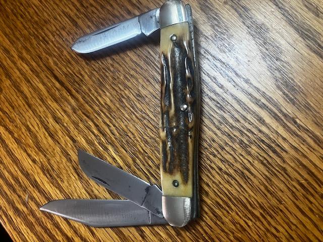 FINE *GENUINE STAG HANDLE* BOKER STOCKMAN