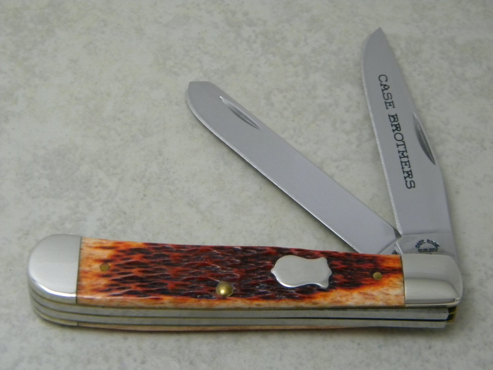 Case Bros. Cutlery Co. USA 2005 Chestnut Bone 6254 SS Trapper Knife NIB