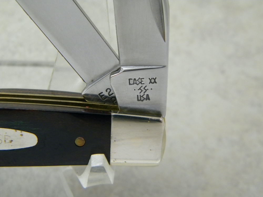 Case XX SS USA 4 Dot 1986 Earth Wood E207 SP SS Mini Trapper Knife NIB
