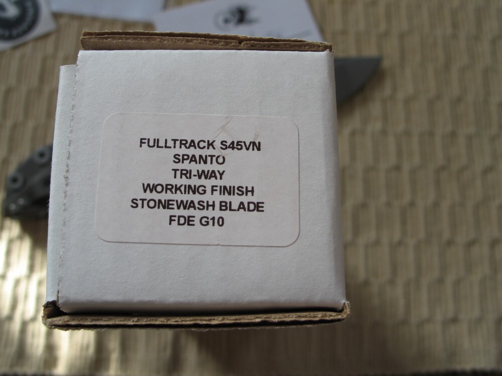 HINDERER - FULL TRACK - S45VN SPANTO BLADE (NIB)