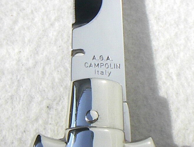 NEW AGA CAMPOILN 11" ( BLACK WIDOW ) WITH BLACK HORN MOTHER OF PEARL ...