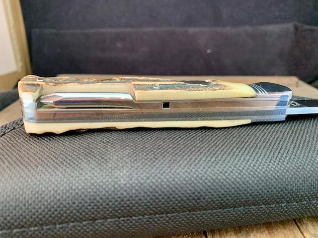 A.G.Russell Folding Hunter Sambar Stag Locking Main Blade Seki Japan ...