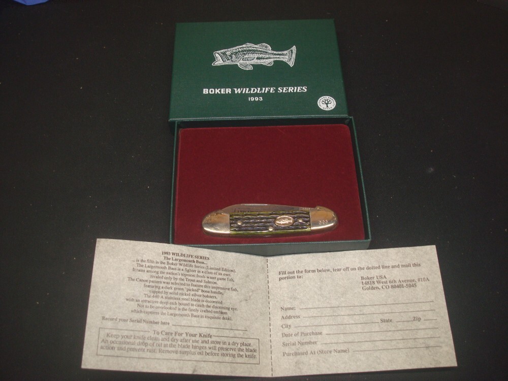 BOKER WILDLIFE SERIES 1990-91-92-93 LIMITED EDITION NEW IN BOX