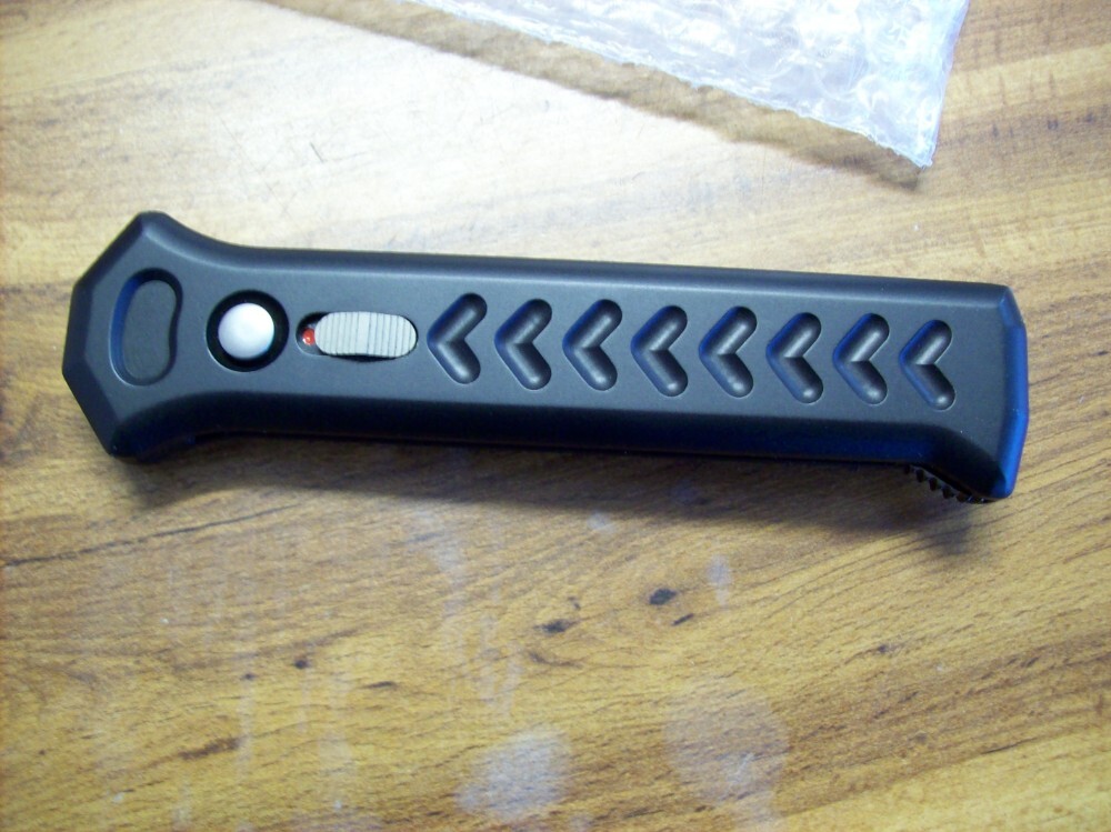 Paragon ATKO 10 ATS-34 OTF with Blued Blade, safety, side cocker Long ...