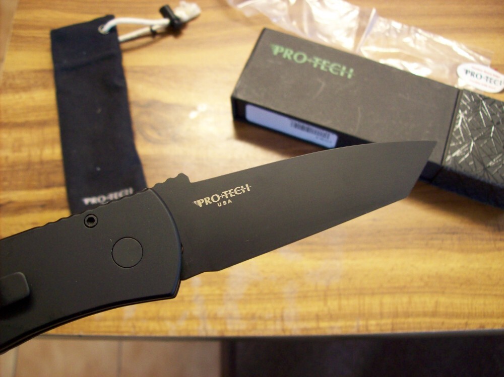 Pro-Tech Emerson All Black Tactical Tanto CQC7 CPM S45VN Automatic ...