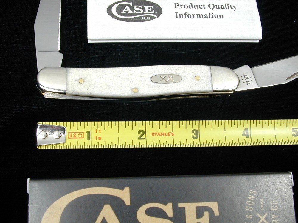 Case xx Smooth Natural Bone Muskrat Knife 13317 Made in USA NIB MUSKRAT ...
