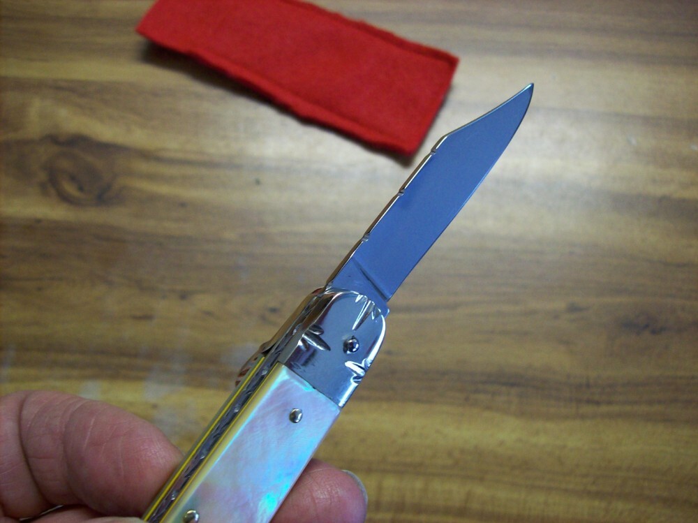 Hubertus Knife Solingen Germany Small Custom 08 Rare Gold Lip Pearl 1 ...