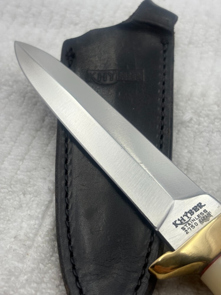 Khyber Vintage Double Edge Boot Knife #2750 Made In Japan (22)