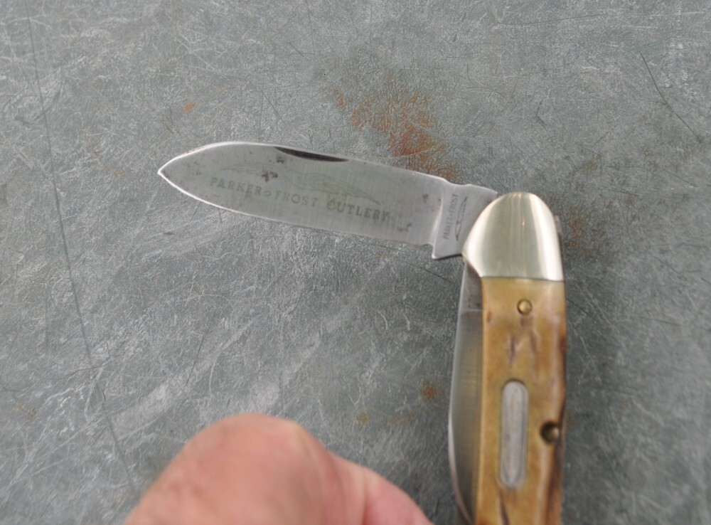 Parker Frost Wostenholm 3 Blade Canoe UK Made Early 70's Mint Tarnish ...