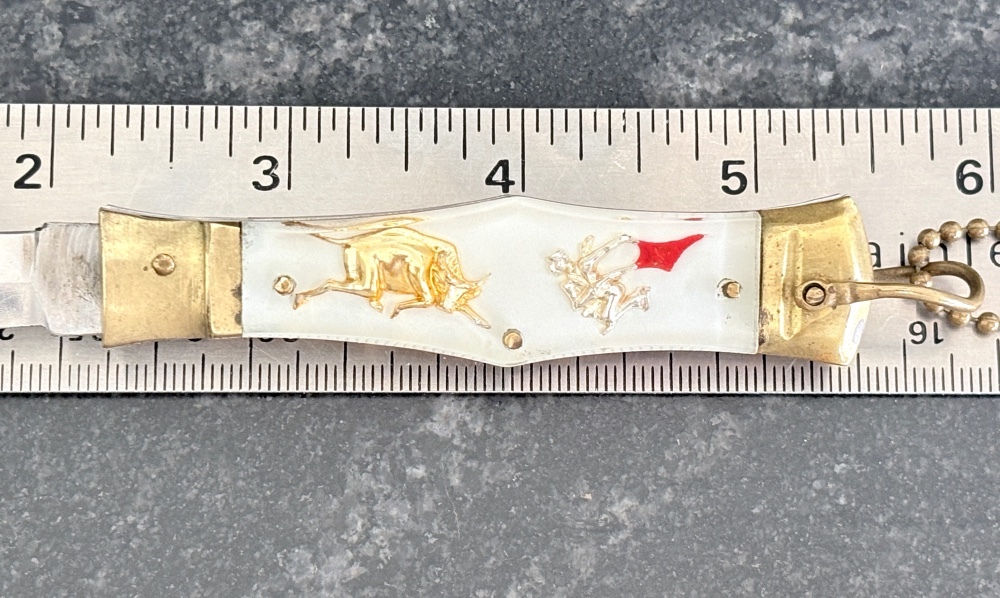 Rare Small Size Dagger Blade Mexico Bullfighter Lever Lock Switchblade ...