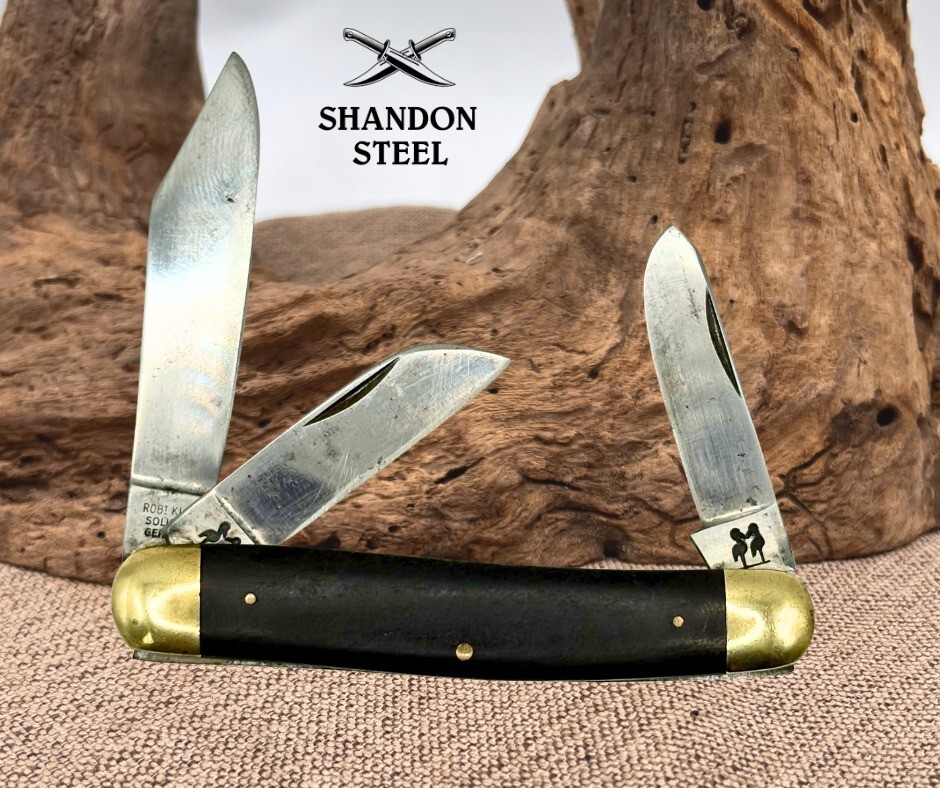 Robt Klass Kissing Crane 3 Blade Vintage Stockman Folding Pocket Knife ...