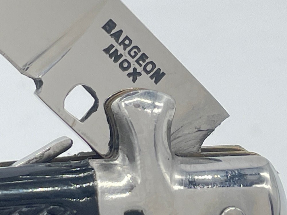 1960s BARGEON INOX France Black Switchblade Automatic