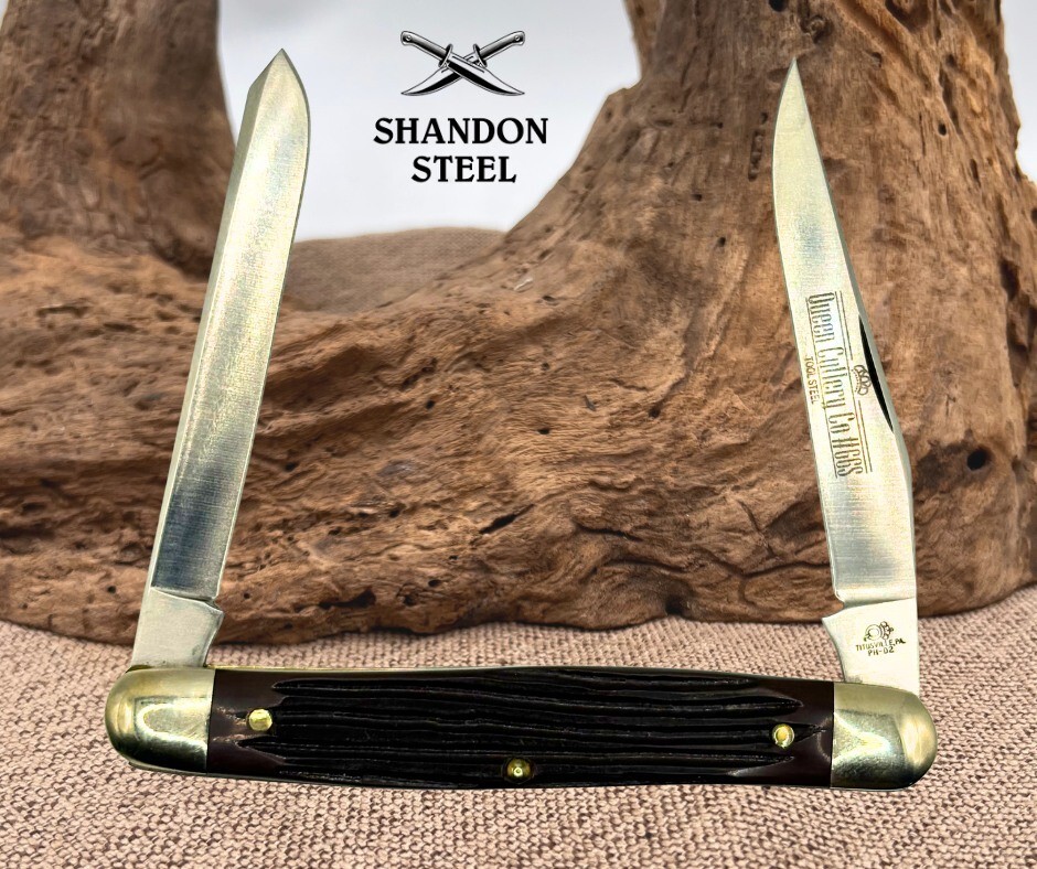Queen Cutlery #66 S Muskrat Knife D2 Steel "Forest Edge" Winterbottom ...