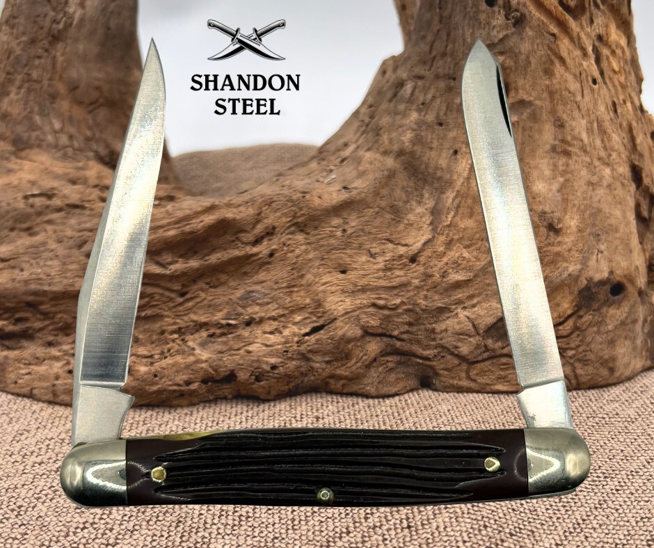 Queen Cutlery #66 S Muskrat Knife D2 Steel "Forest Edge" Winterbottom ...