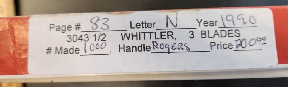 1990 Case Bros. Classic 63043 1/2 Whittler in original box 1 of 1000 ...