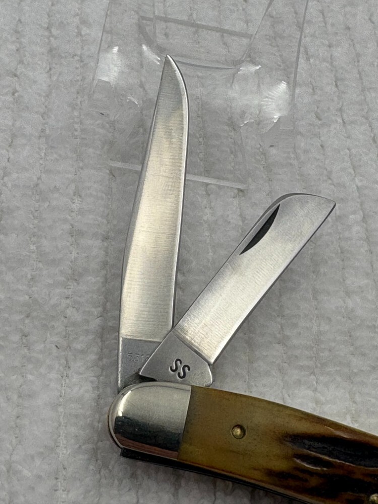 Case XX USA 1980 10 Dot 75th Anniversary 5318HPSSP 3 Blade Stag ...