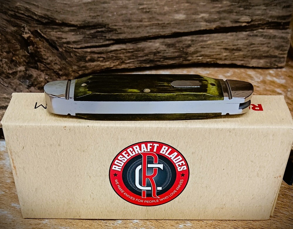 RoseCraft Blades Birchfield Camp Jack RCT034-GJB Green Jigged Bone 14C28N