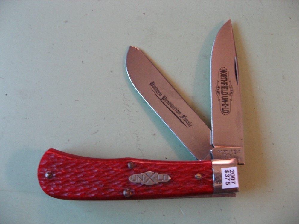 GREAT EASTERN NORTHFIELD 2007 73 PATTERN SCOUT WATER BUFFALO BONE RUBY RED