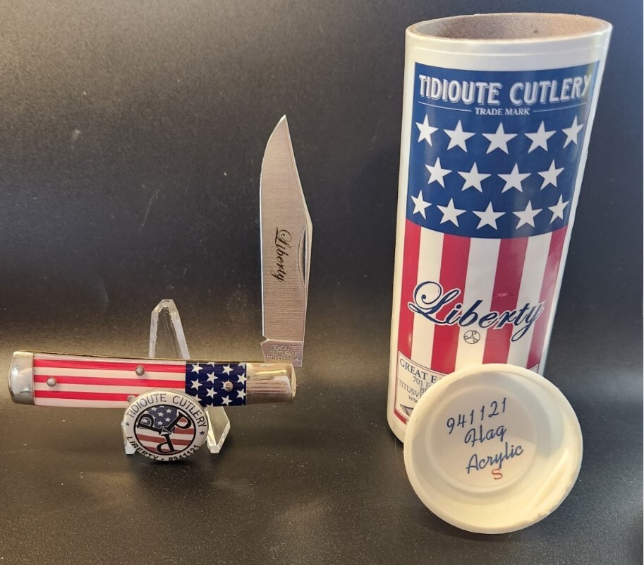 Great Eastern Cutlery GEC Tidioute 493121 Liberty Flag Acrylic Knife