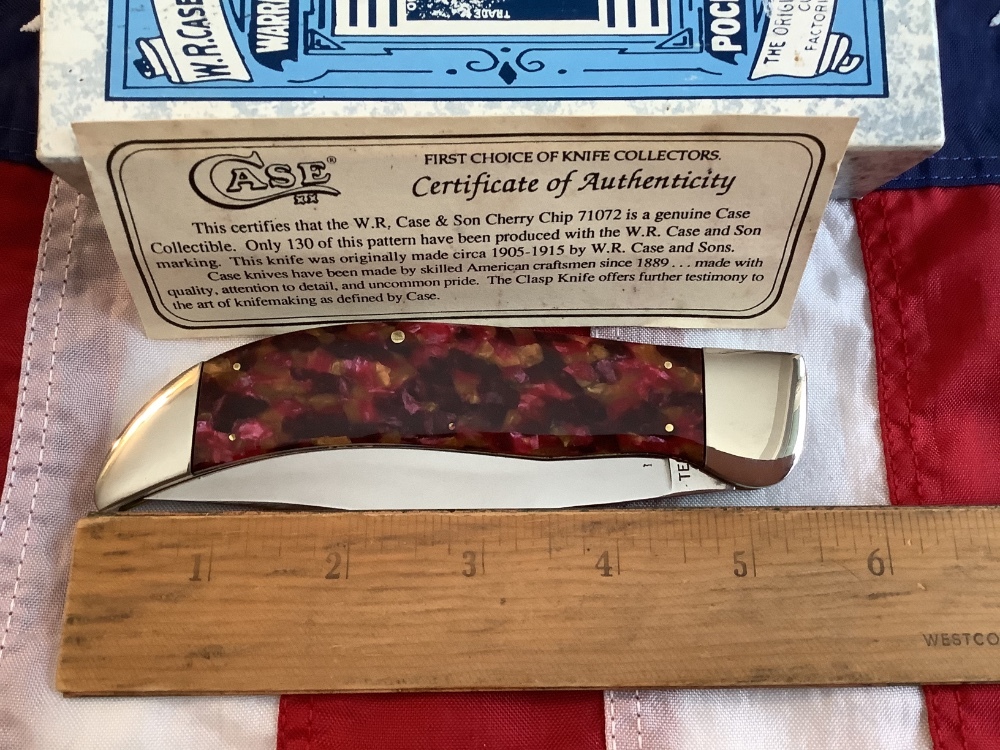 Case xx Case Classic Large Clasp Knife (004 of 130) w/ Rare Cherry Chip ...
