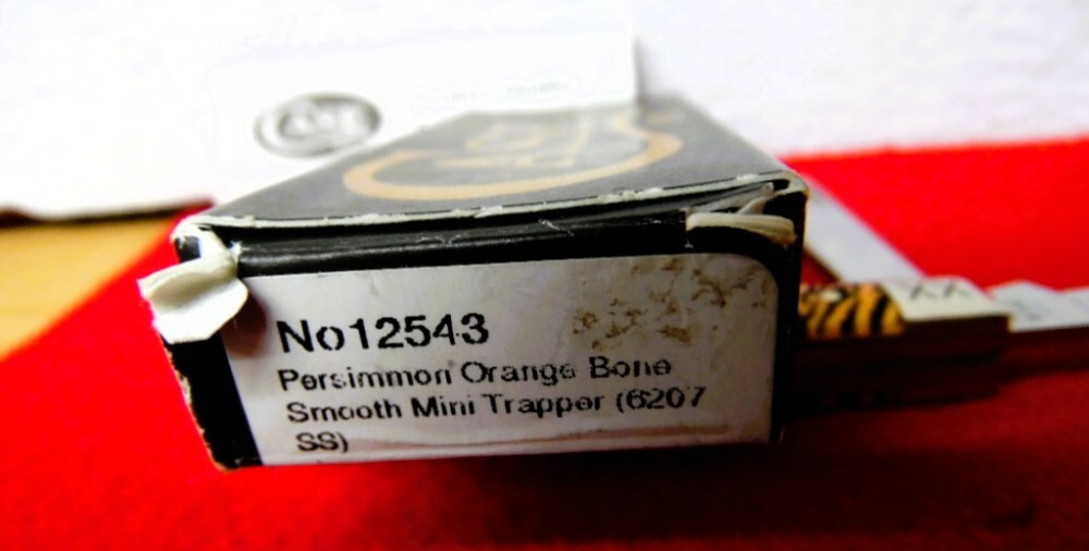 2023 CASE XX PERSIMMON ORANGE STRIPE 6207 MINI TRAPPER 3-1/2" AS FOUND ...